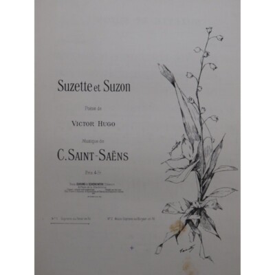 Saint-Saëns Camille Suzette & Suzon Singer Piano 1889 | eBay
