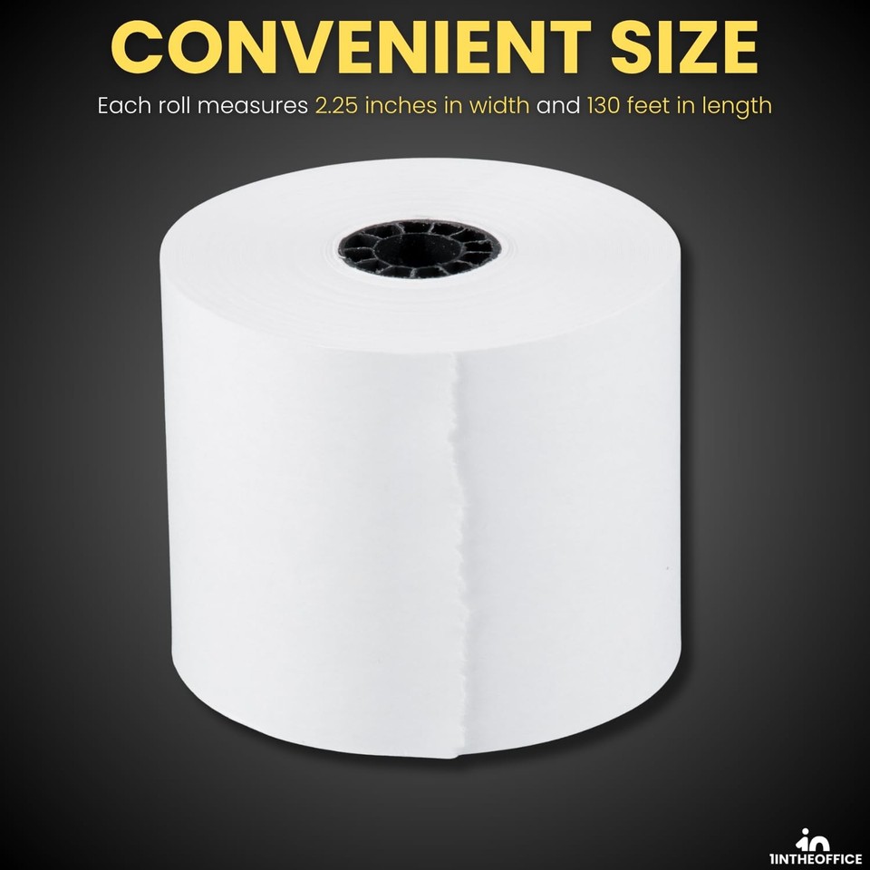 Adding Machine/Calculator Roll, 16 lb, 1/2" Core, 2-1/4" x 150 ft ...