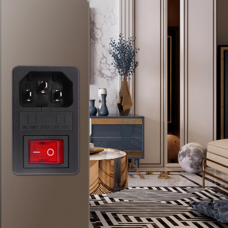 Socket with Ac Inlet Amp Power Connector Electrical Outlet 3-Pin | eBay