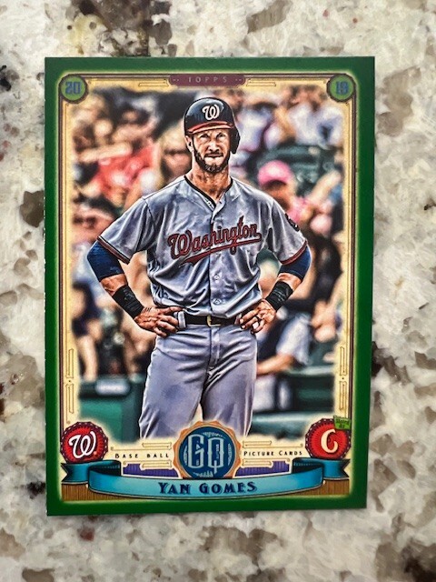 2019 TOPPS GYPSY QUEEN GREEN PARALLEL CARD WASHINGTON NATIONALS YAN ...