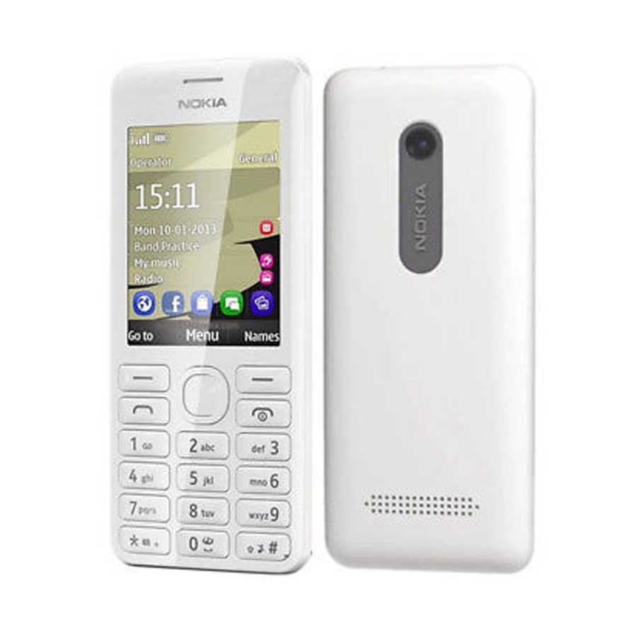 Nokia White 2013 NOKIA 210 ASHA DUAL SIM DUALBAND UNLOCKED GSM PHONE: