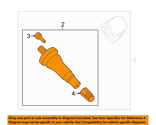 FORD OEM 15-23 Edge Tire Pressure Monitor Components-Valve Stem ...