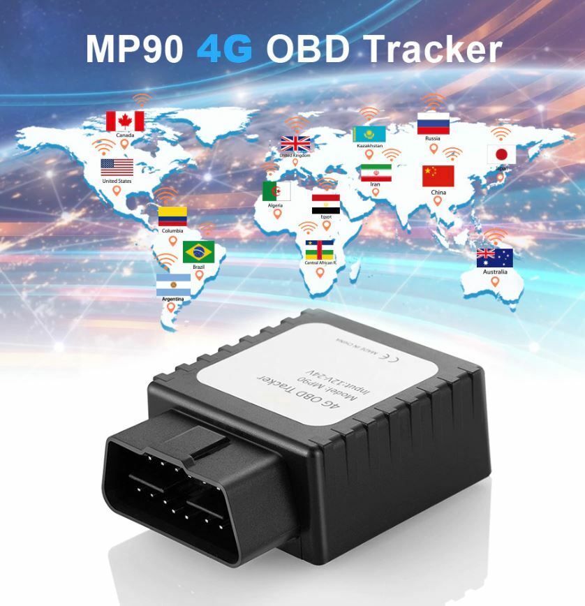 4G OBD2 GPS Mini Tracker Live Realtime Vehicle 24V Truck OBDII Tracking ...