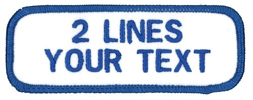 2 LINE Name TAGS - Personalized & Embroidered Identification patches, 1 ...
