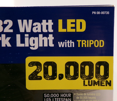 Voltec Pro Series 20,000 Lumen USB Dual Tripod Work Light, LED, 08 ...