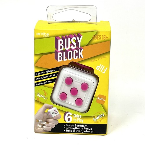 Busy Block Fidget Toy - Spin Click Swivel Flip Roll Swirl New in Box | eBay