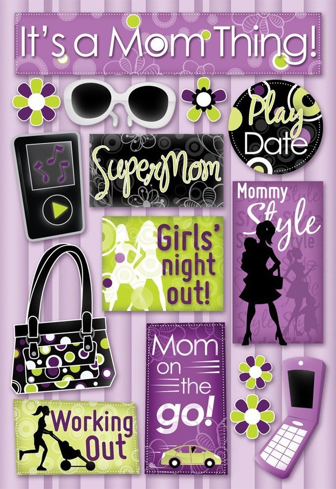 MOM Cardstock Stickers - Choose Style - Scrapbook Card Making Mother's ...