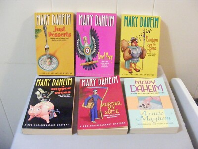 Lot of 6 MARY DAHEIM -Bed-and-Breakfast Cozy Mysteries 1 2 5 7 8 9-pbs ...