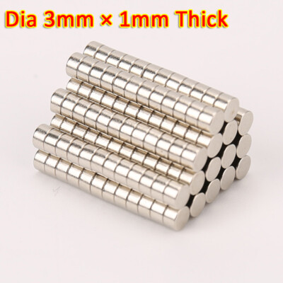 Magnets 3x1mm Disc small strong thin round craft magnet 3mm dia x 1mm ...