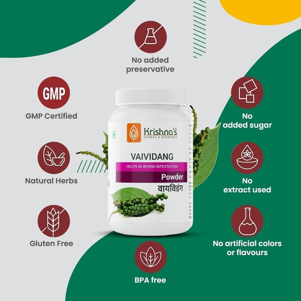 Krishna's Vaividang (Embelia Ribes) Powder - (100 Gm) | eBay UK