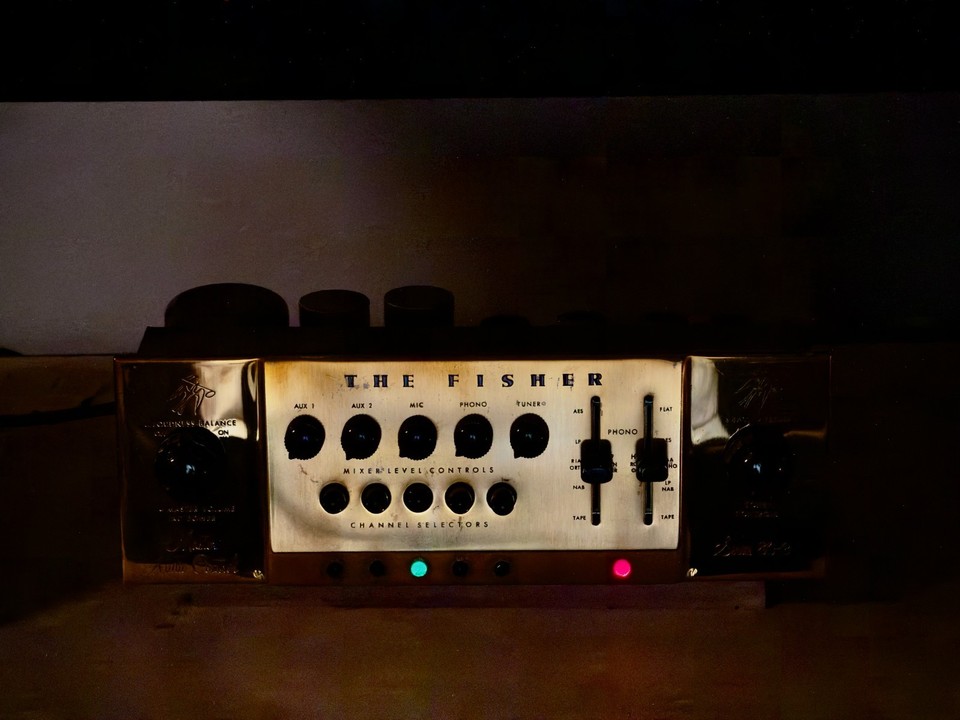 Vintage The Fisher 80-C Tube Mono Preamplifier - Early Version Red ...