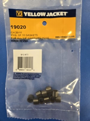 YELLOW JACKET - PACK OF 10 - CH 20/10 GASKETS FOR 1/4" CHARGING HOSE | eBay