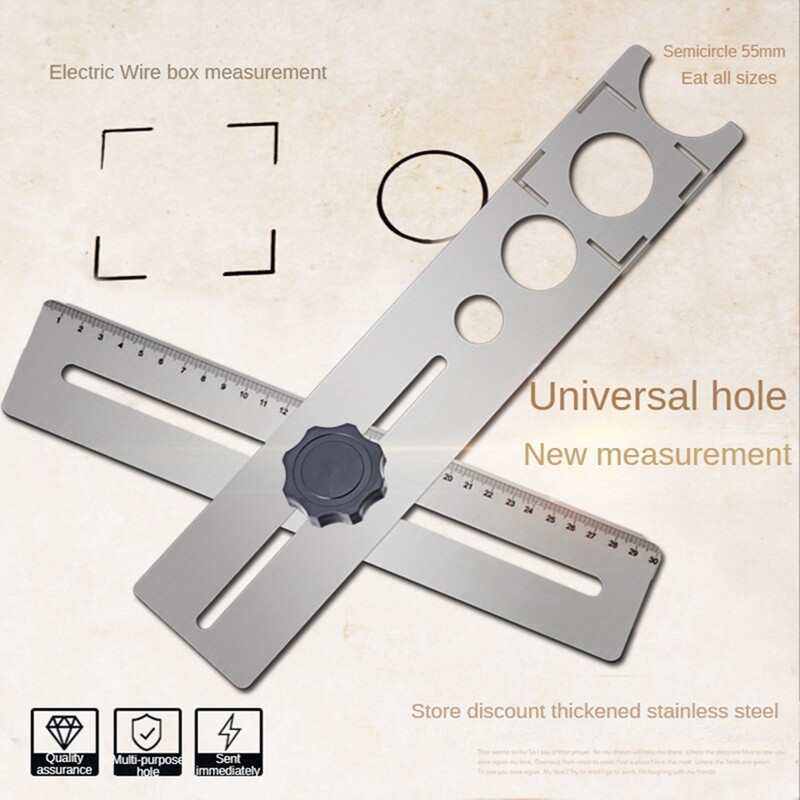1 Set Tile Opening Locator Open Hole Positioner Punching Measuring Tool ...