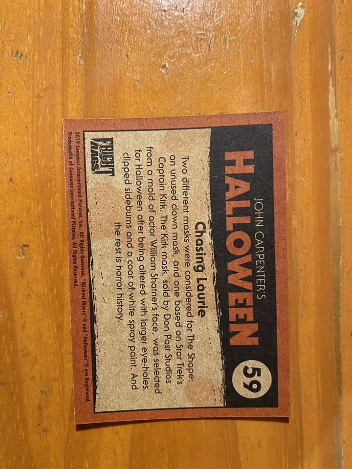 Fright Rags Halloween Chasing Laurie Card 59 Trading Card Michael ...