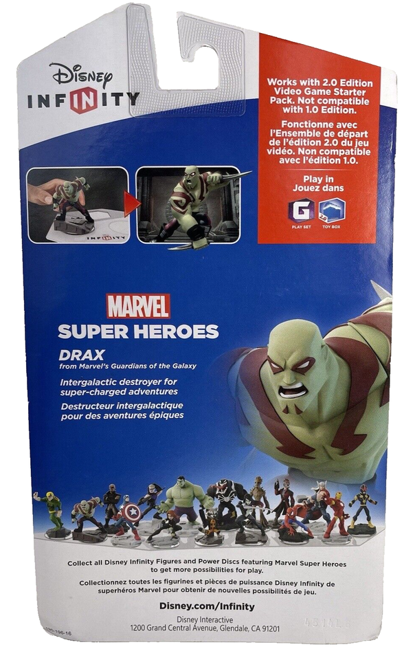 Disney Infinity 2.0 Marvel Super Heroes Drax Action Figure & Card NIB ...
