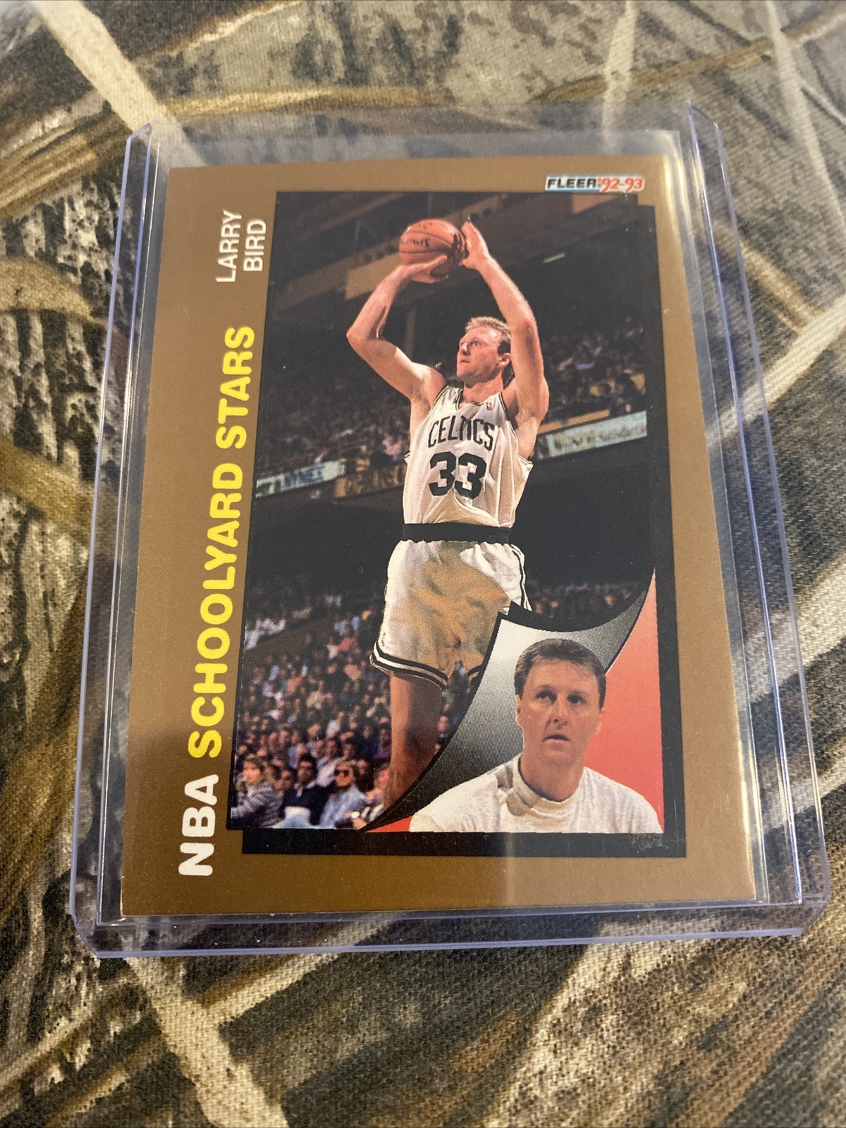 92-93 Fleer Larry Bird NBA School Yard Stars #256 BOSTON CELTICS INSERT ...