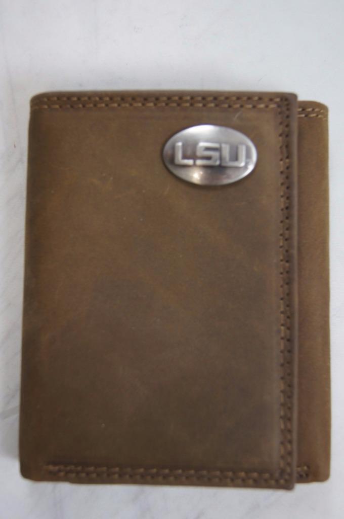 ZEP PRO Louisiana State Tigers LSU Crazy Horse Leather trifold Wallet ...