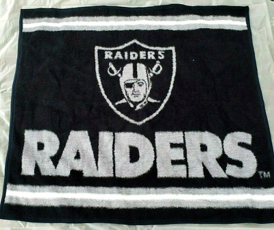 Vintage Raiders Biederlack Blanket NFL Football Throw Wall Hanger 47x51 ...