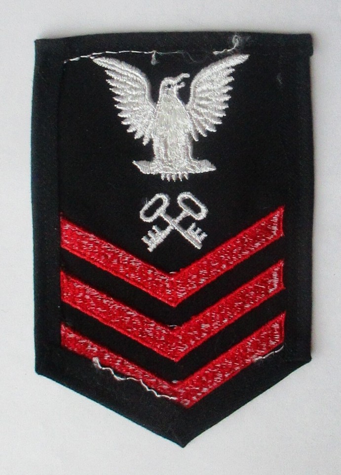 US NAVY Rate PATCH STOREKEEPER 1st Class PETTY OFFICER on Blue Original ...