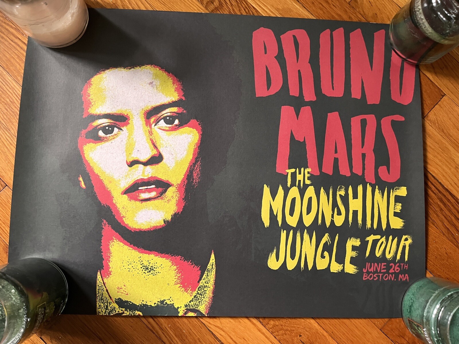 Bruno Mars Authentic Poster The Moonshine Jungle Tour Boston 18x24 ...