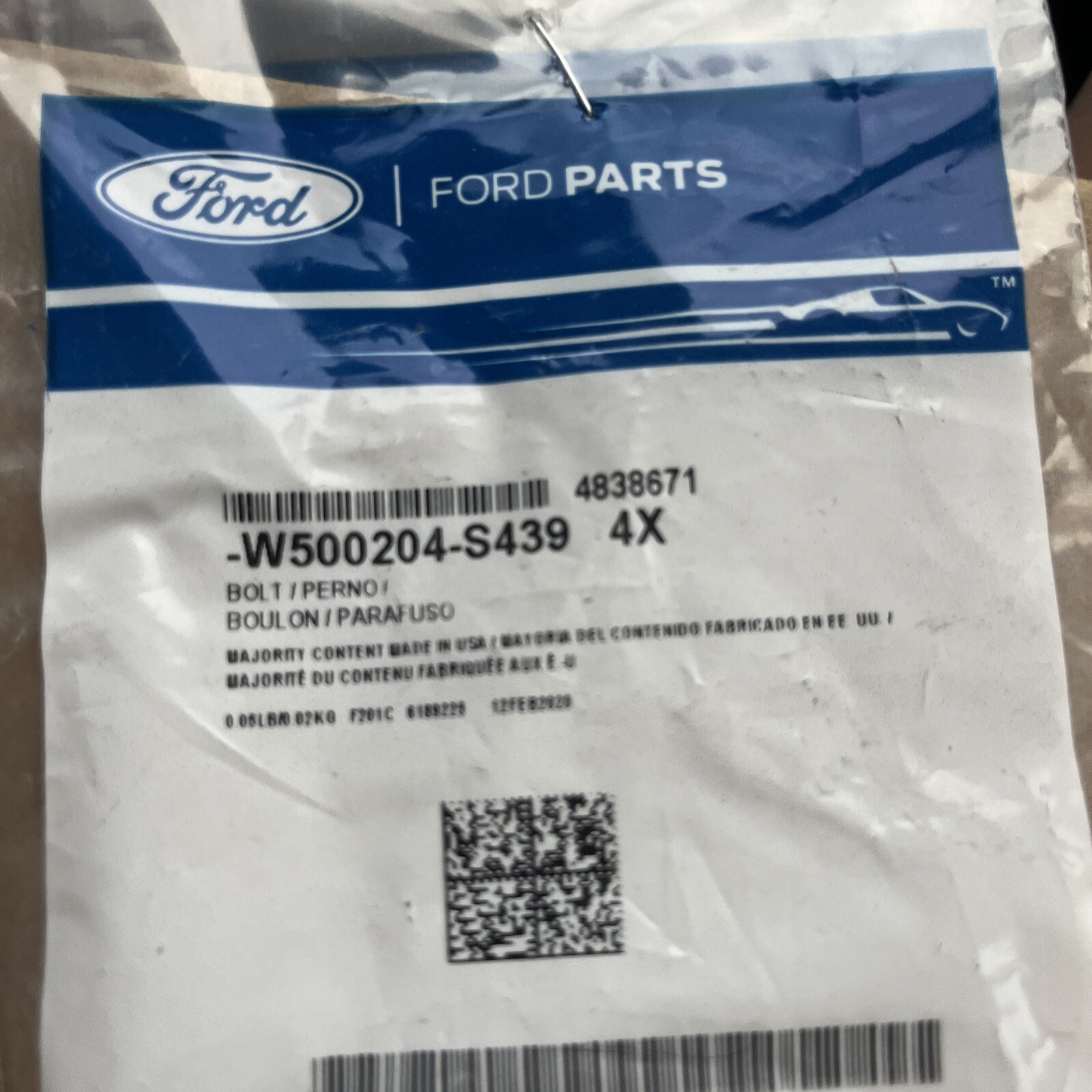 NEW OEM 2014-2023 Ford Transit Connect License Plate Attachment Bolts ...