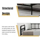 Japanese Black Metal Daybed: Functional Twin Size, Versatile Single Bed ...