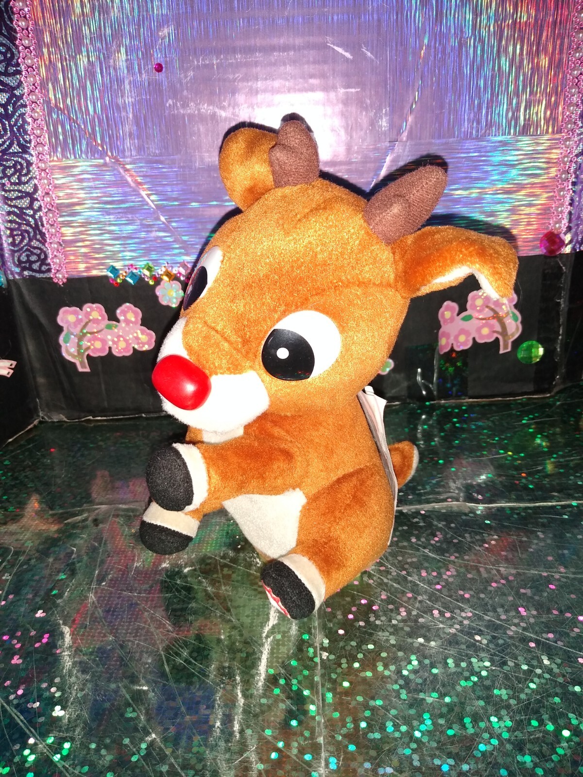 Vtg.🦄Gemmy Singing "Rudolph The Red Nosed Reindeer" w/Light Up Nose 9 ...