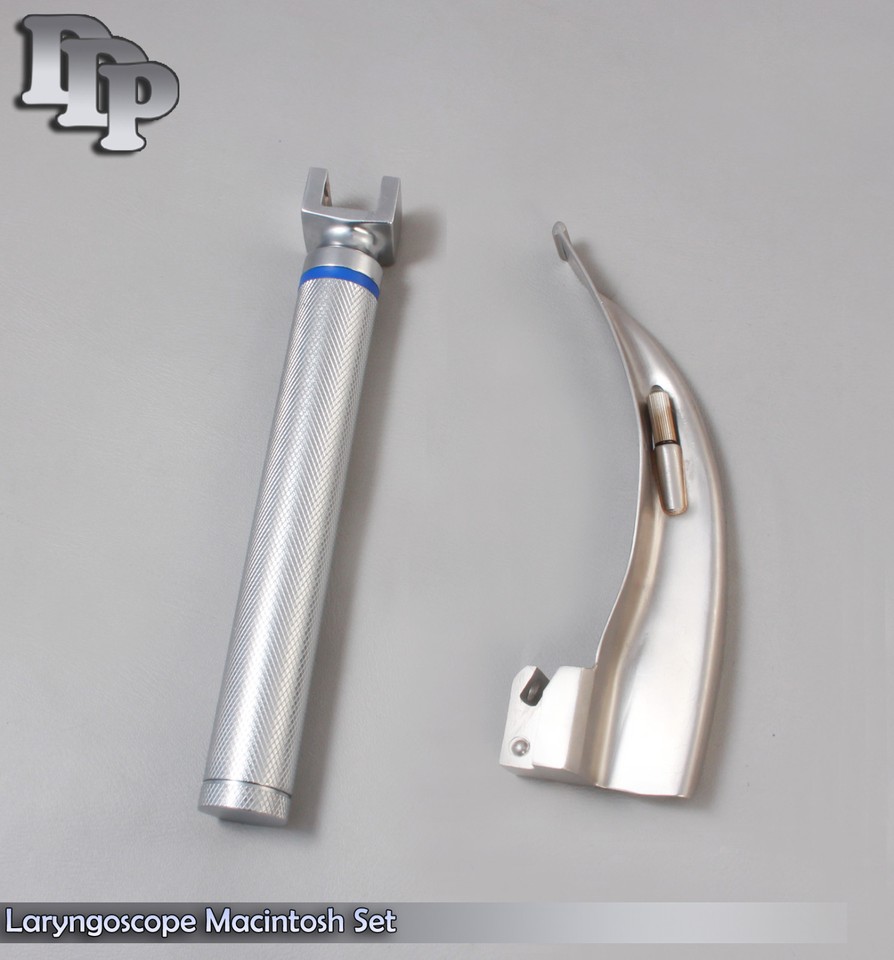 LARYNGOSCOPE SMALL HANDLE AA + MACINTOSH BLADE #2 ENT INTUBATION ...