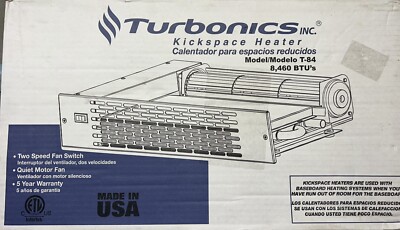 Turbonics 8,400-Btu Kick Space Heater 25"D W/ Built-In Fan Gently Blow ...