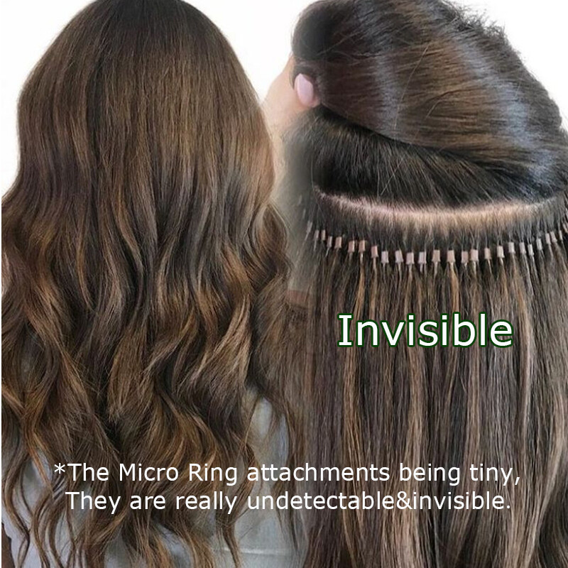 Thick 200g Remy Micro Loop Ring Beaded Human Hair Extensions Nano Tip ...
