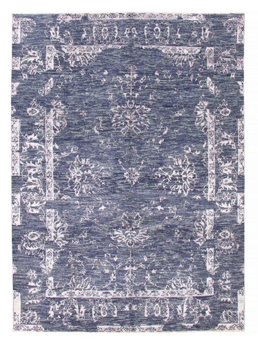 Traditional Hand-knotted Wool/Silk Carpet 9'1" x 12'1" Area Rug ...