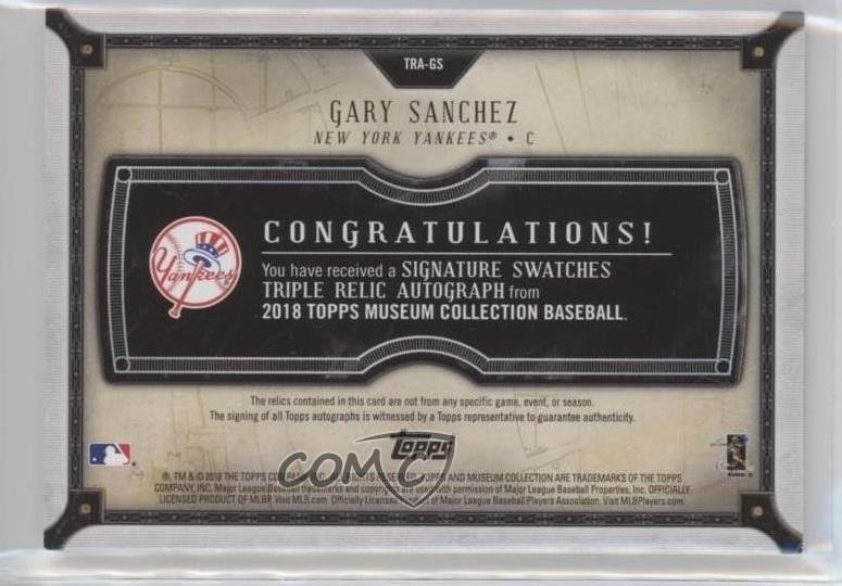 2018 Topps Museum Collection Copper /25 Gary Sanchez #TRA-GS Auto | eBay UK