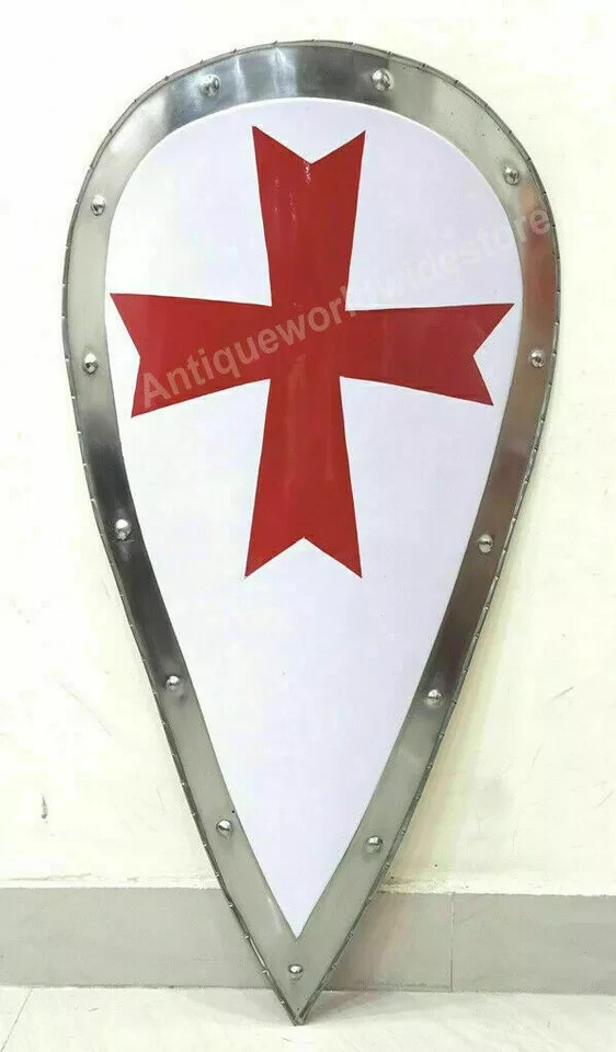 Templar Knight Shield Crusader Metal Shield , with Red Cross Shield | eBay