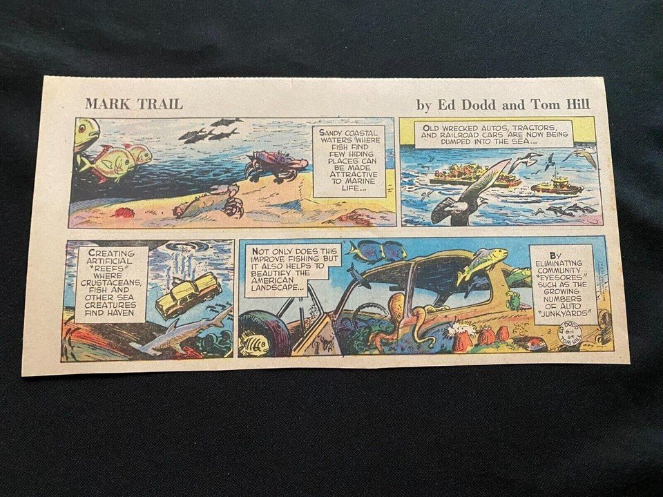 #01 MARK TRAIL by Ed Dodd Lot of 42 Sunday Third Page Comic Strips 1969 ...