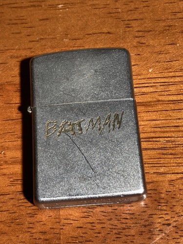 Estate Find BATMAN ZIPPO Lighter w Distressed Letter Logo 2005 Date ...