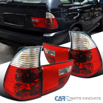 Fits 00-06 BMW E53 X5 Red/Clear Parking Tail Lights Rear Brake Lamps ...