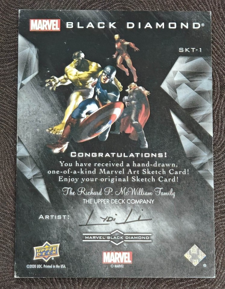 2020 MARVEL BLACK DIAMOND MAGNETO SKETCH 1/1 LYDI LI | eBay