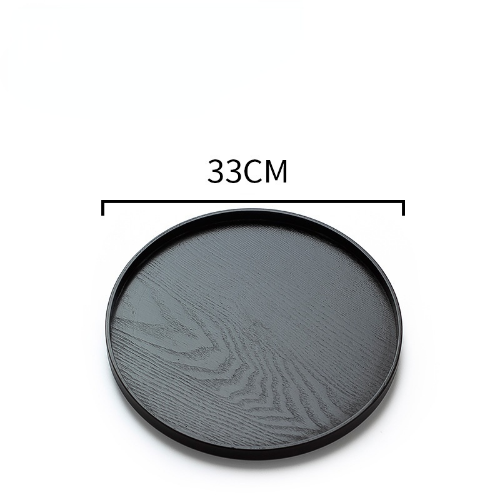 Round Tray Food Serving Plate Wood Snack Deseert Plate Teaboard Tea ...