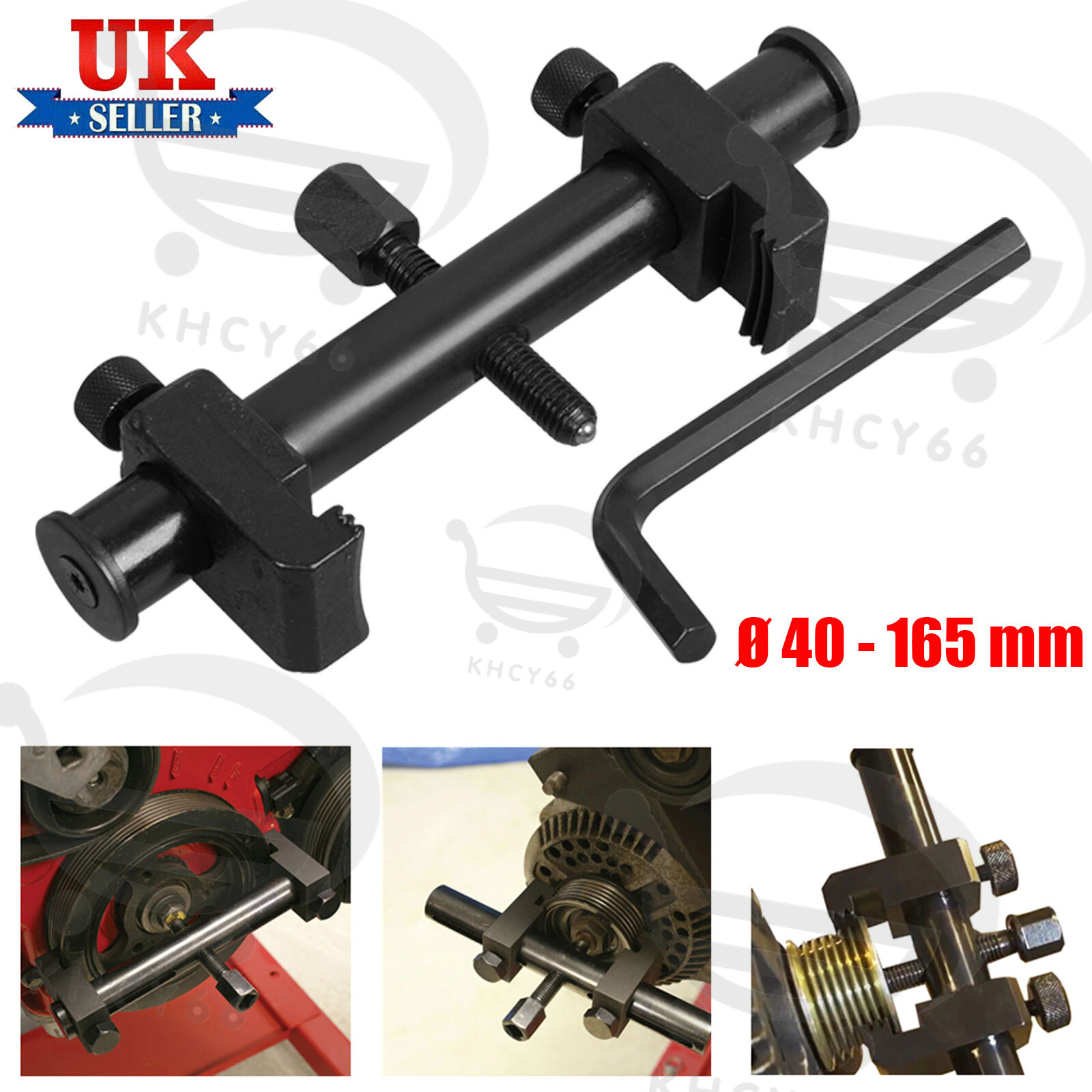Universal Puller For Ribbed Drive Pulleys Crankshaft Remover Garage ...