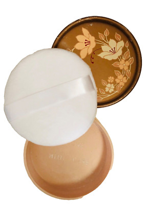 VINTAGE ST.MICHAEL TALC DUSTING POWDER WITH ALMOND OIL & PUFF NEW MADE ...