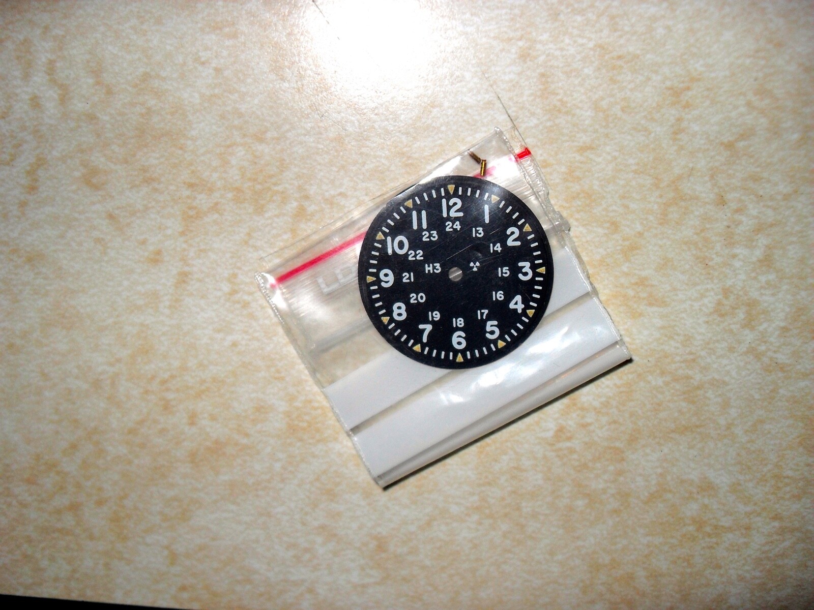 Hamilton Black H3 Radiation Dial, "Needs Dial Feet Soldered On" L@@K | eBay