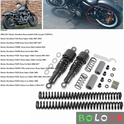Complete lowering kit 10.5" Shock Absorber Fork Springs For Harley ...