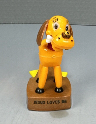 Vintage TM Dog with Bone Push Paddle Puppet Collapsible Toy | eBay