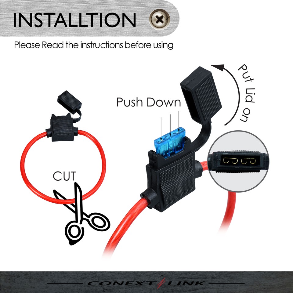 10 pack 18 gauge ATC loop fuse holder inline AWG wire copper 12 volt ...