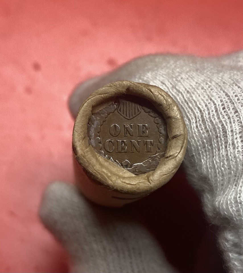 1909-1958 WHEAT PENNY ROLLS - Unsearched Shotgun 'window' Roll Estate ...