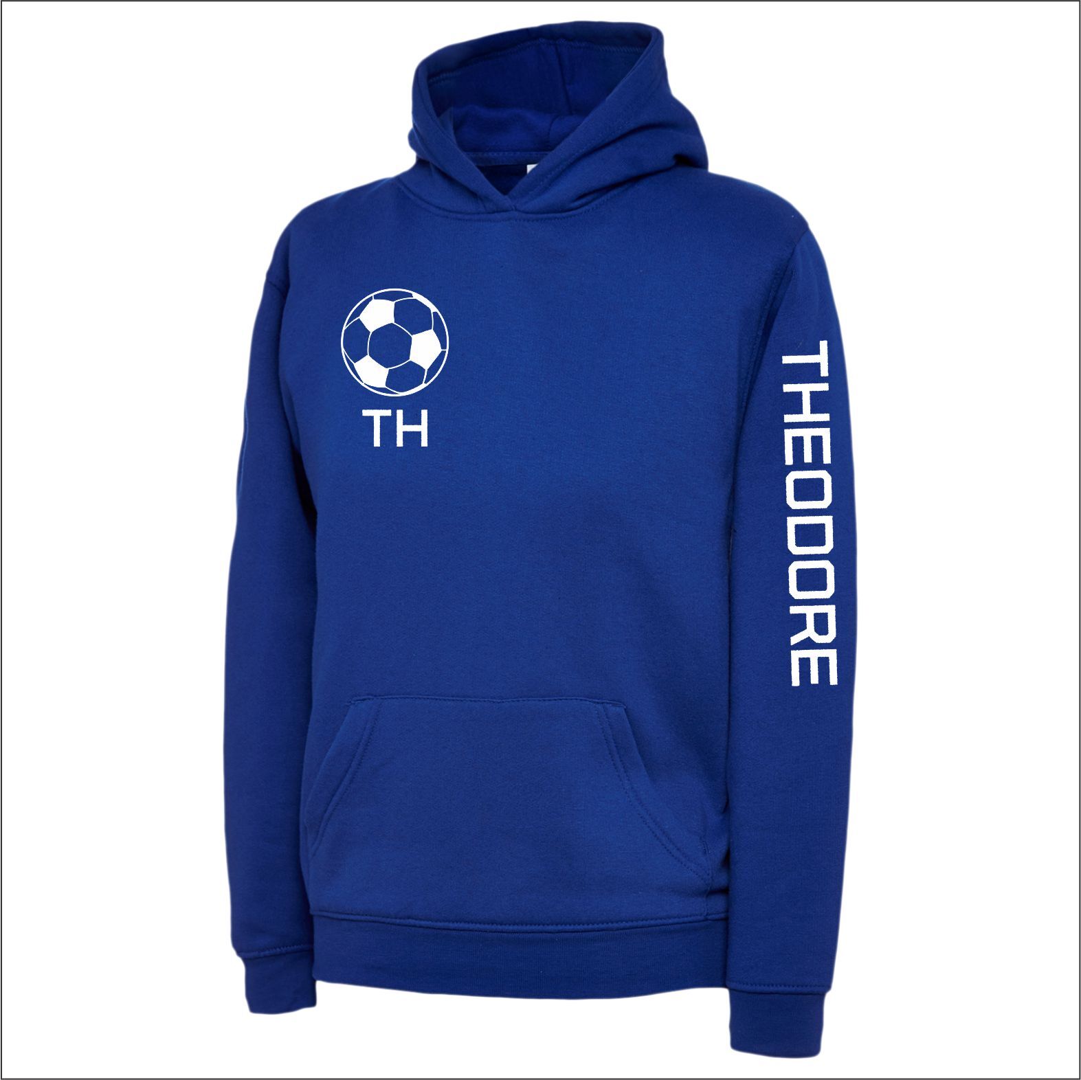 Personalised Football Arm Printed Hoodie Kids Soccer Hoody Boys Girls ...