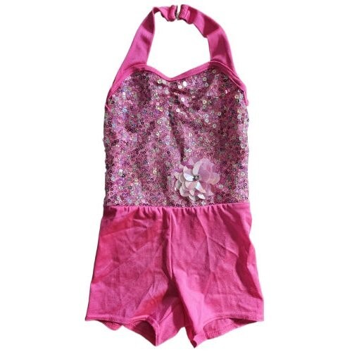 WEISSMAN Pink Sequined One Piece Unitard Biketard You… - Gem