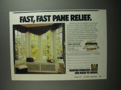 1991 Marvin Windows Ad - Fast, fast pane relief | eBay