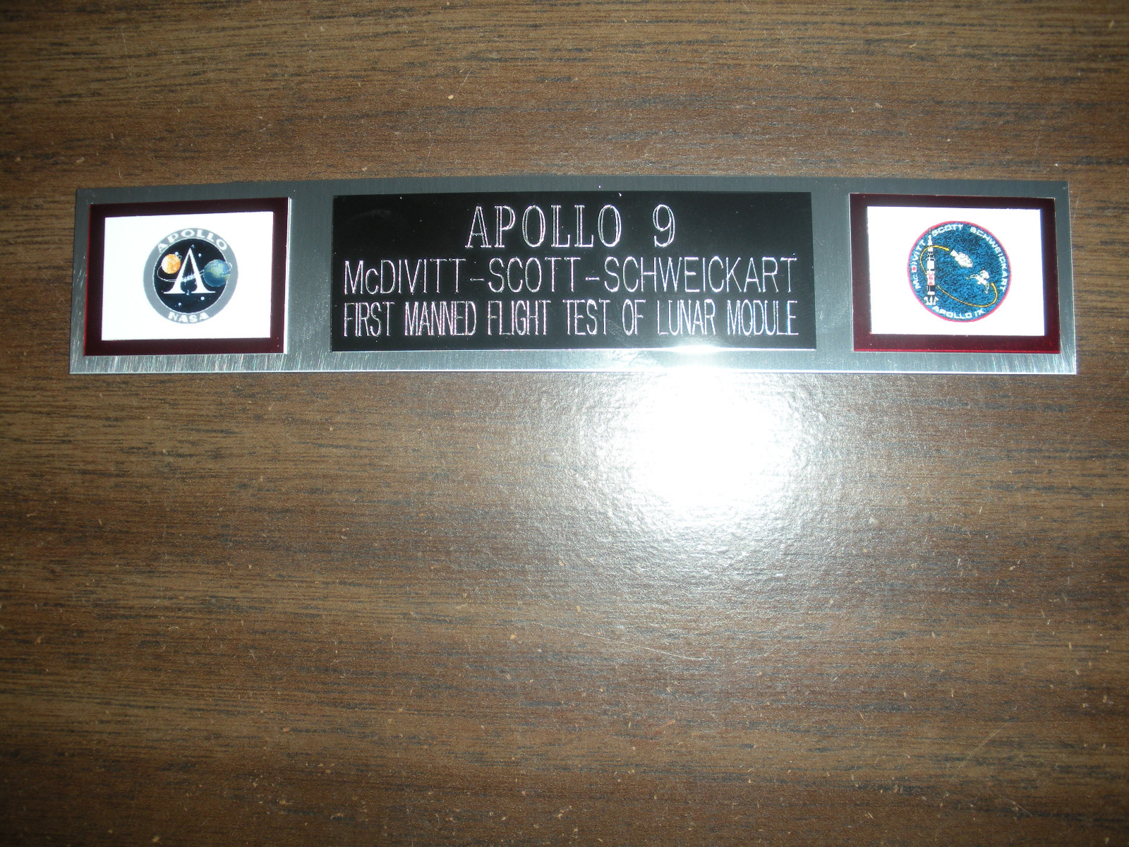 APOLLO 9 (NASA) ENGRAVED NAMEPLATE FOR PHOTO/DISPLAY | eBay