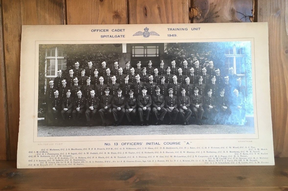 vintage 1949 RAF Spitalgate Grantham Lincolnshire officer Cadet ...